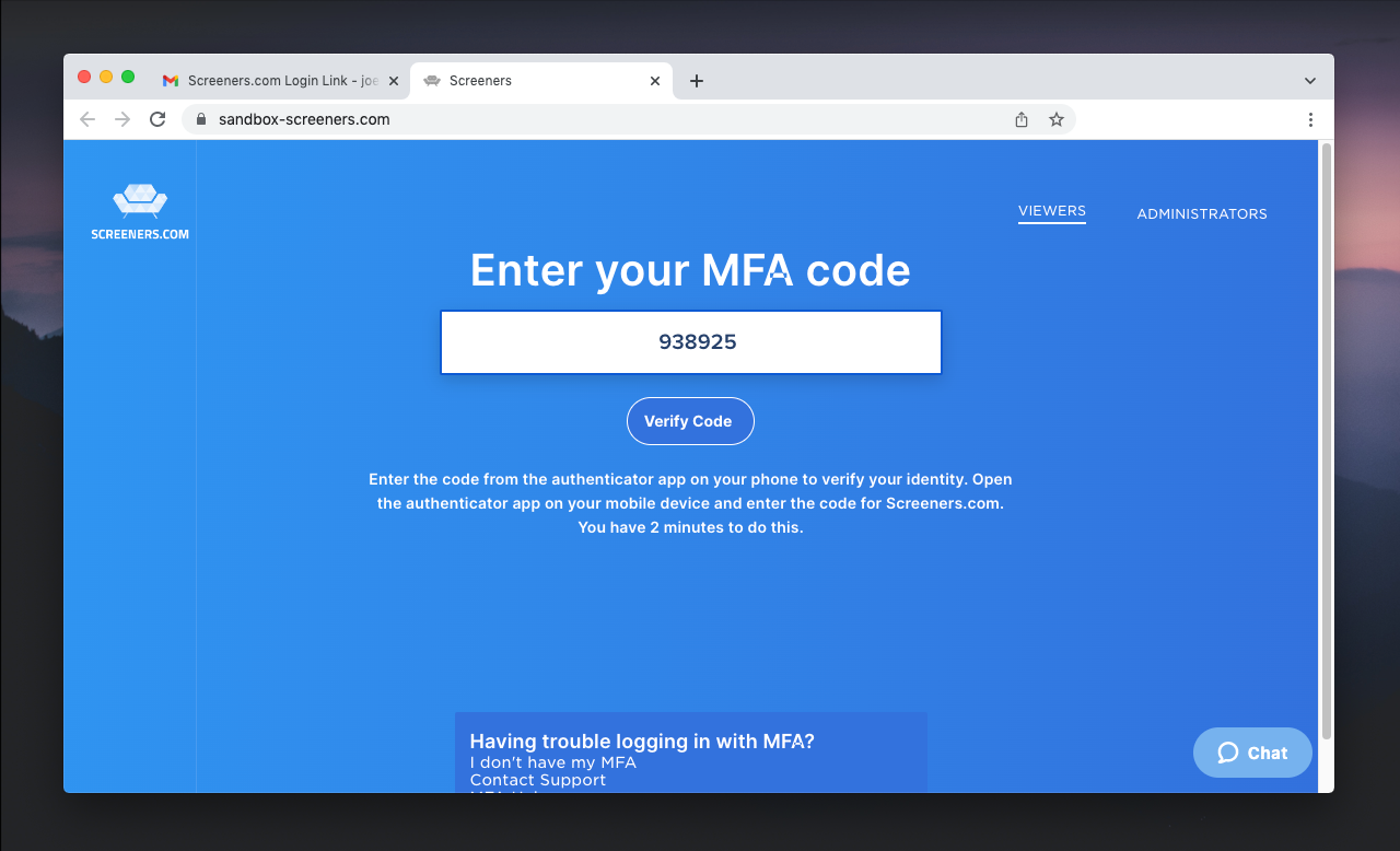 Logging in as a Reviewer with Multifactor Authentication (MFA) – Screeners Viewers