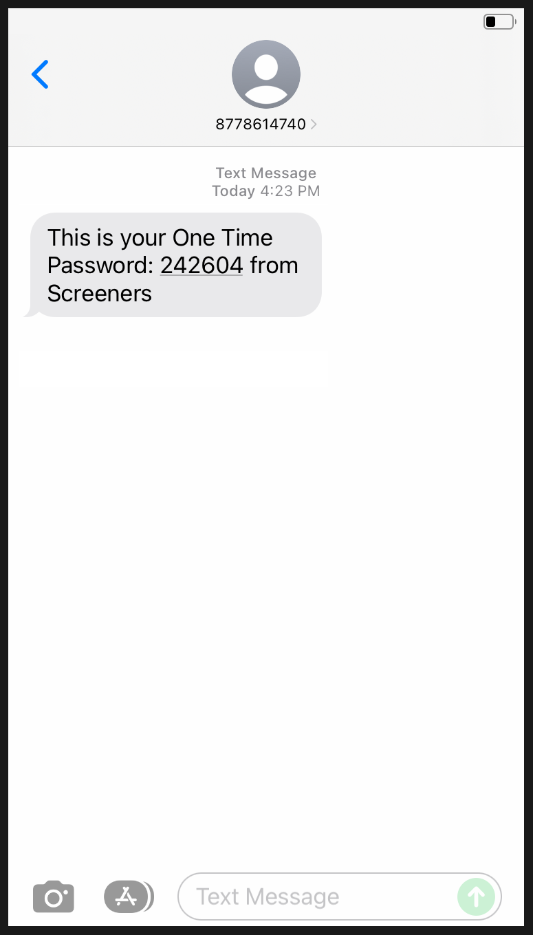 Setting Up Your Recovery Number – Screeners Viewers